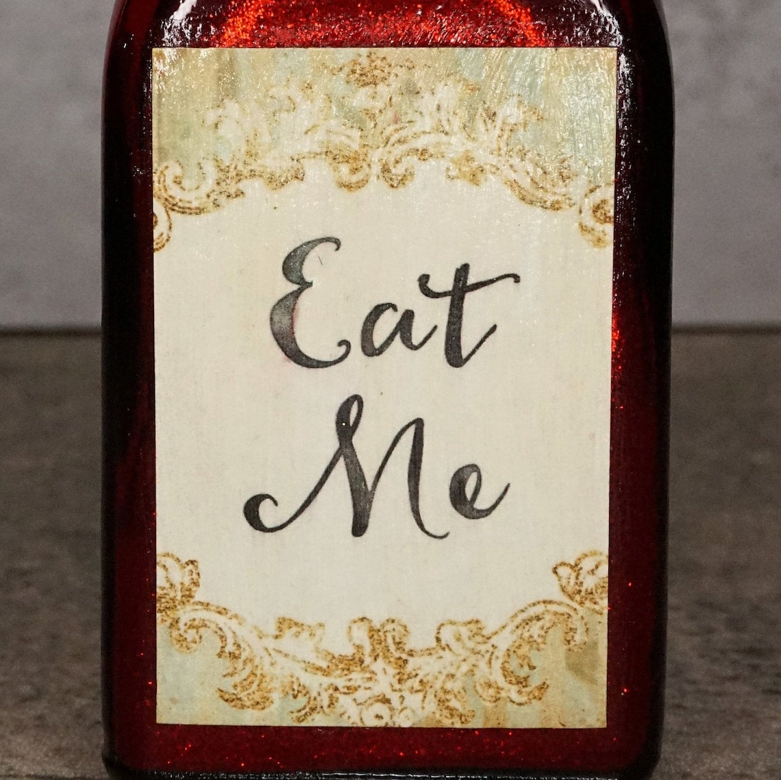 Alice in Wonderland Eat Me Potion Bottle | Etsy
