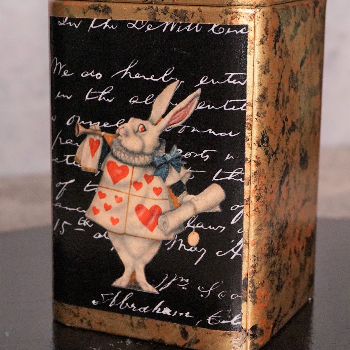 Gold Alice in Wonderland Decorative Tea Tin/storage Tin - Etsy