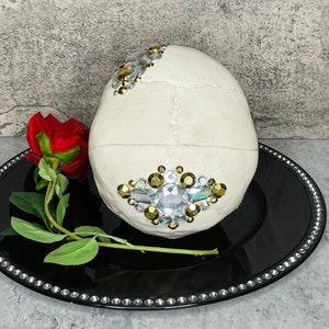 Gold and Clear Crystal Embellished Skull Party Decoration - Etsy