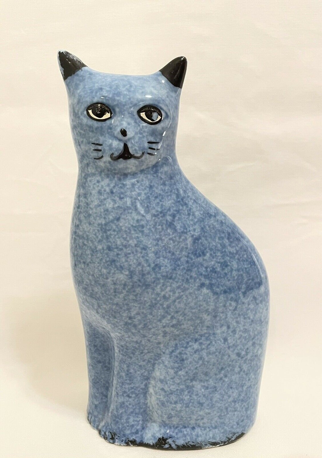 Vintage 9 Cute Blue Kitty Cat Figurine Ceramic Statue Kitten Taiwan - Etsy