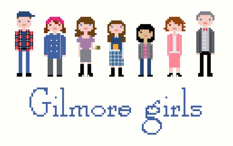 Gilmore Girls Family Portrait Cross Stitch Pattern - Etsy