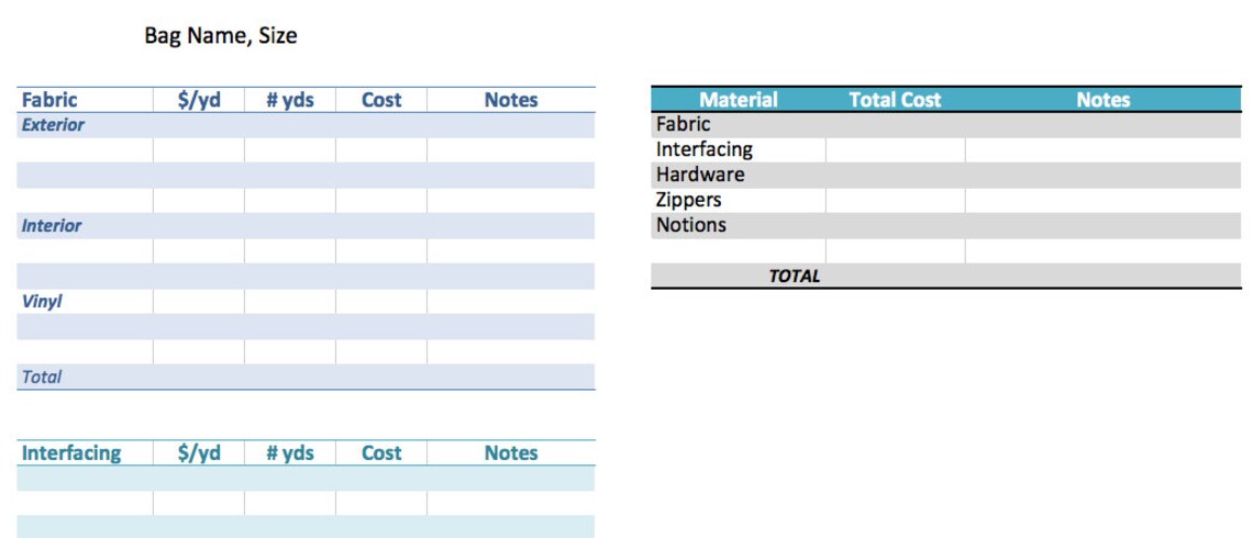 Sewing Inventory Excel Workbook - Etsy