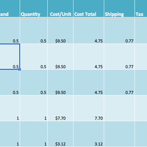 Sewing Inventory Excel Workbook - Etsy