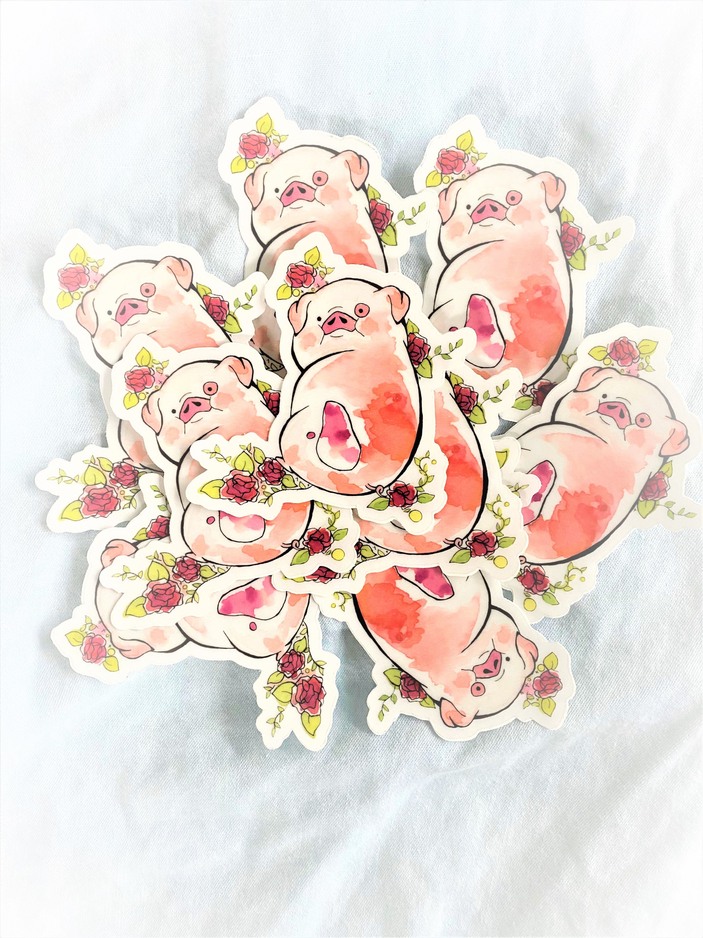 Watercolor Waddes Sticker Gravity Falls Sticker Waddles the | Etsy