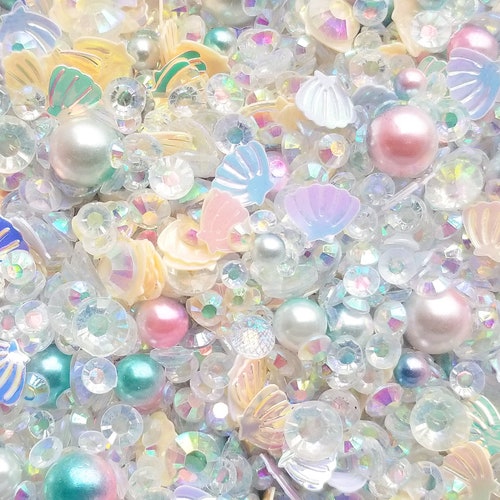 Sea Nettle Mermaid Caviar Pearl Rhinestone Mix With Shell - Etsy