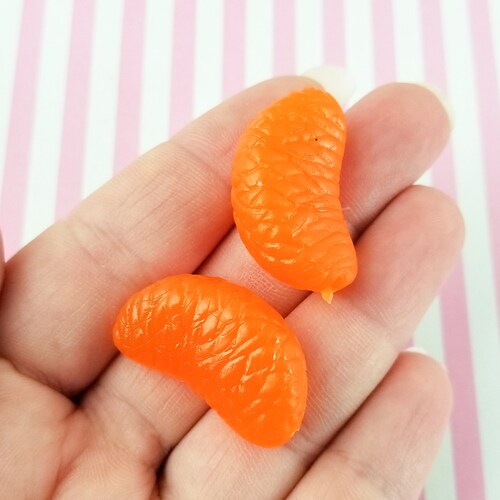 Smaller 3D Miniature Orange Slice Cabochons Flexible Silicone - Etsy