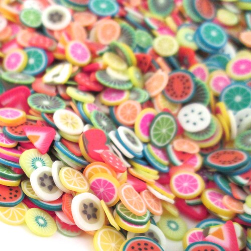 10mm Polymer Clay Fruit Slices Nail Art Slice Sprinkles Faux - Etsy