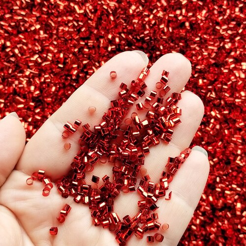 Red Metallic Crispy Bingsu Beads for Crunchy Slime Iridescent - Etsy