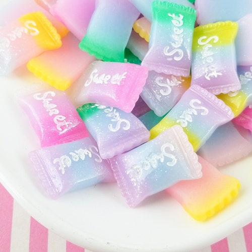 8 Multicolor Pastel Sweet Candy Bar Cabochons 199 - Etsy