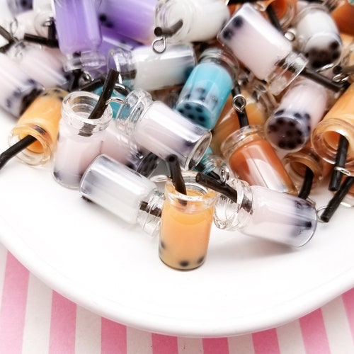 3 Assorted Miniature Boba Drink Cup LIMITED COLORS Glass | Etsy