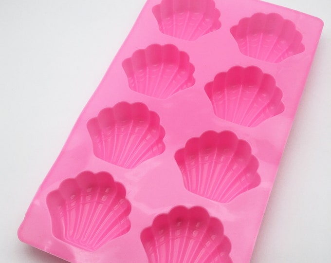 8 Cavity Huge Seashell Clam Shell Mold, Great for Soap, Candles, DIY ...
