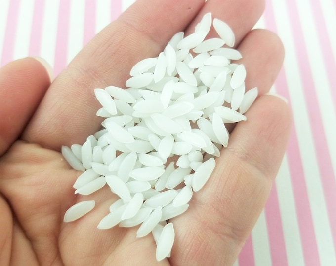 FAUX RICE, Fake Rice, Rice Add-on for Decoden Crafts and Slime, Fake ...