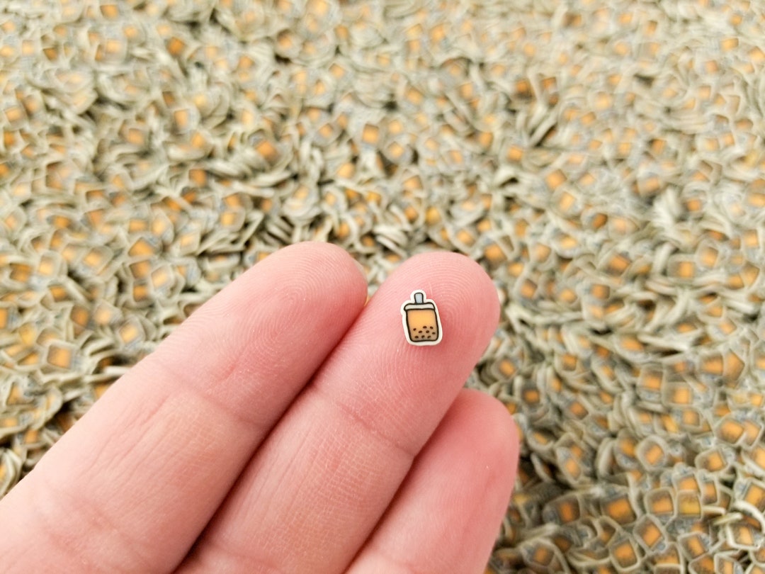 Milk Tea Boba Polymer Clay Fake Bake Bubble Tea Slice Sprinkles, Nail ...