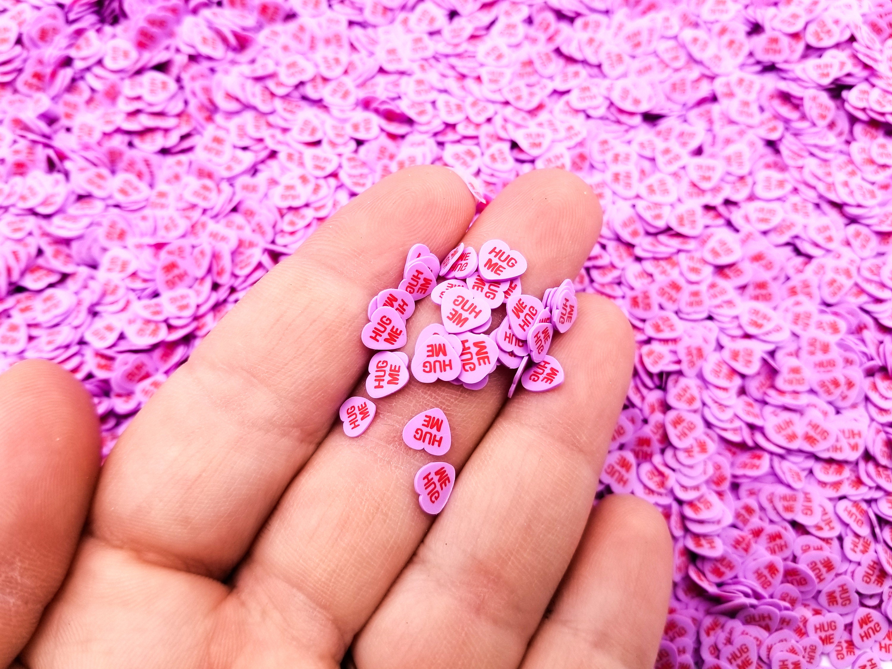 Small Purple Conversation Heart Mix Polymer Clay Valentine - Etsy