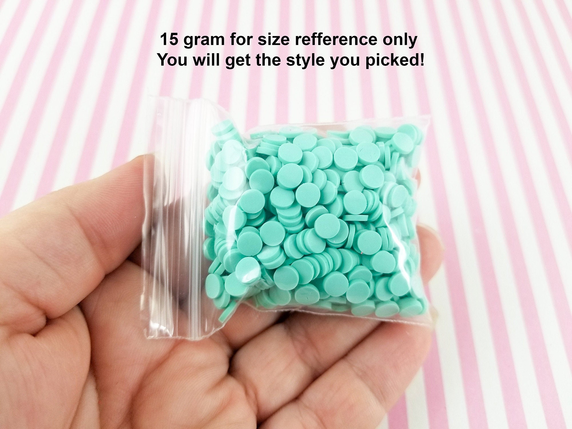 Pastel Pink Chip Polymer Clay Round Confetti Circles Fake - Etsy