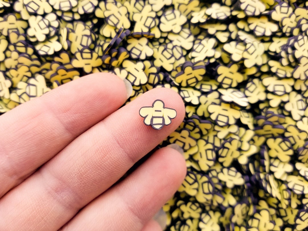 Large Honey Bee Fake Polymer Clay Slice Sprinkles, Insect Nail Art ...