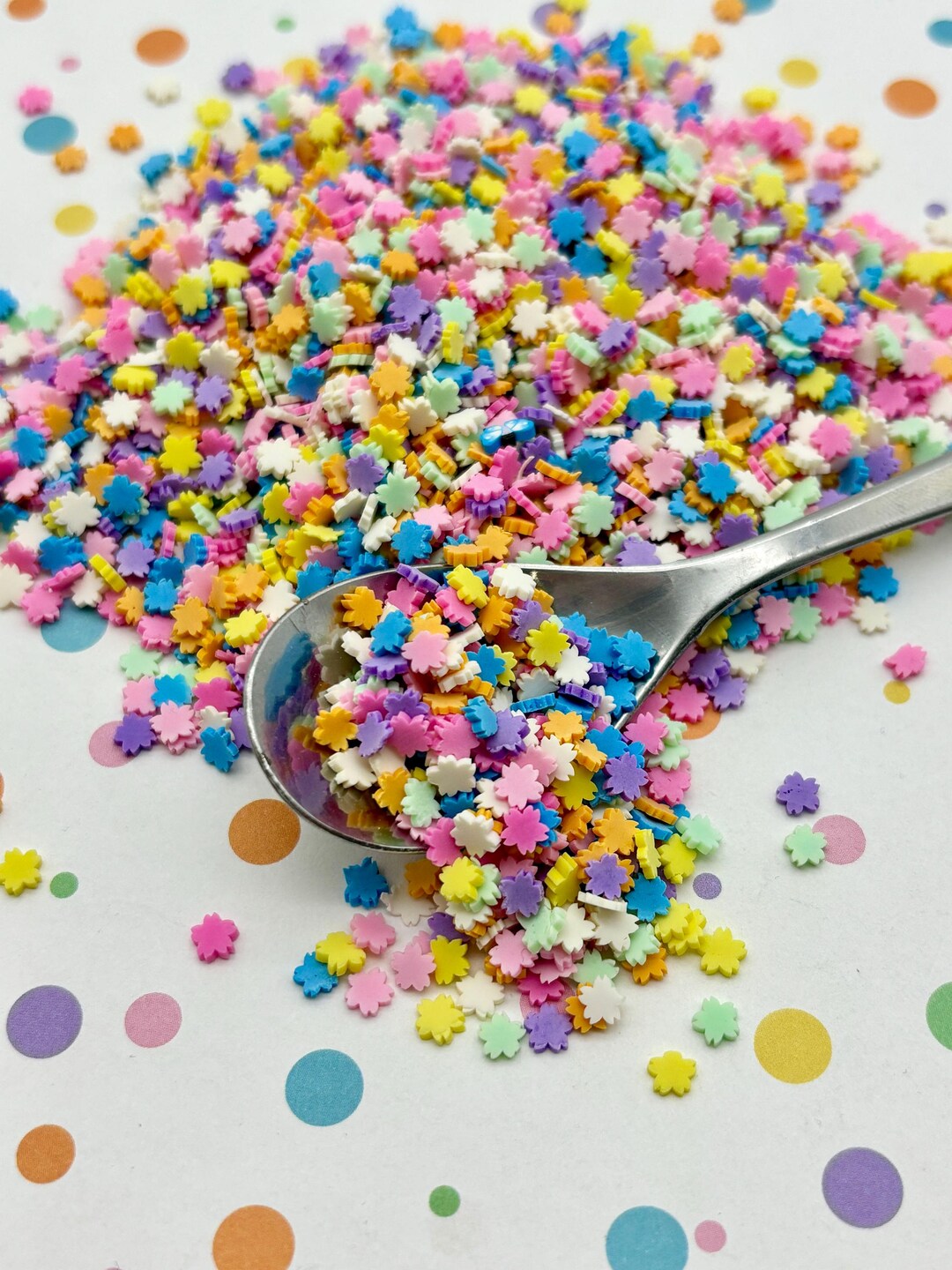 Polymer Clay Sakura Flower Faux Sprinkles, Fake Bake Fimo Table Scatter ...