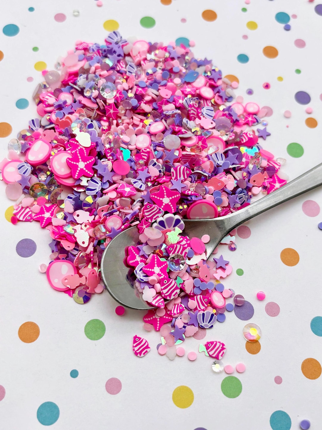 Malibu Shaker Sprinkle Rhinestone and Glitter Mix, Polymer Clay Fake ...