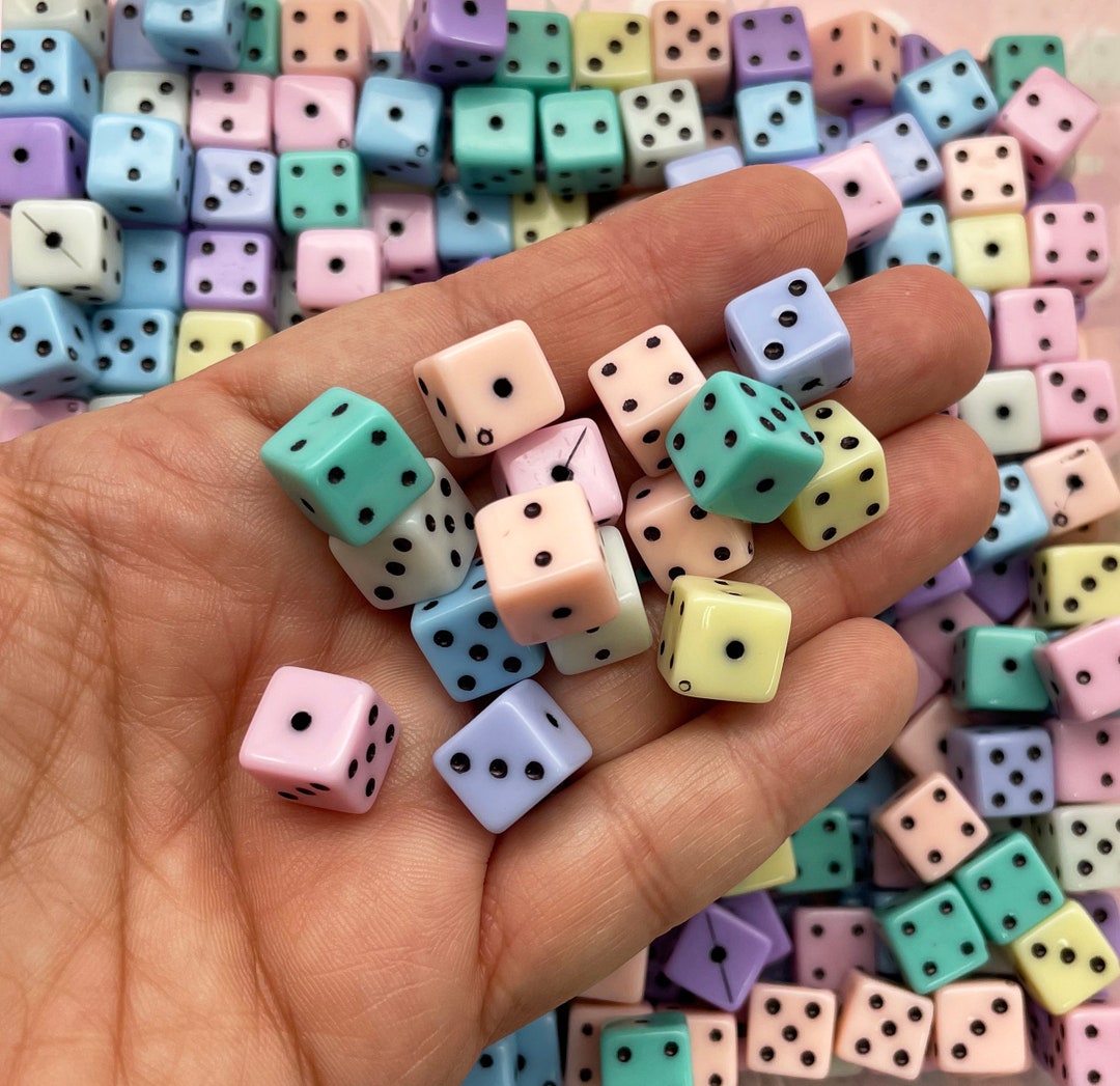 20 Pastel Dice Beads, 10mm Acrylic Game Player Beads J171 - Etsy