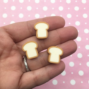 One Polymer Clay Loaf of Bread Charm, Miniature Bread Slices in Bag ...