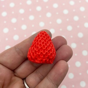 4 Cavity Life Size Realistic Strawberry Fruit Cabochon Mold, Candy Fake ...