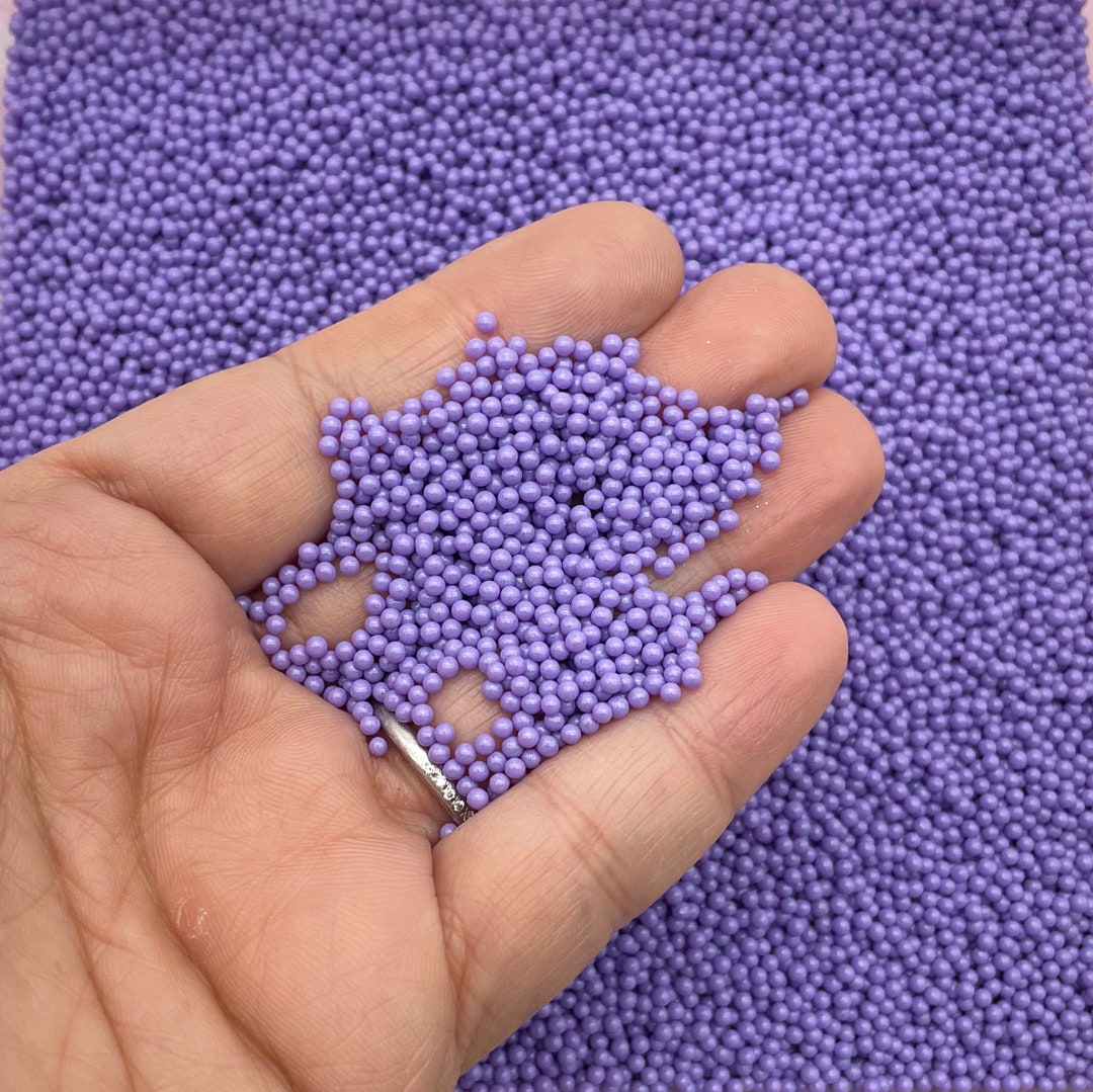 NON EDIBLE Pastel Lavender Purple Glass Nonpareil Sprinkles, 2mm Pick ...