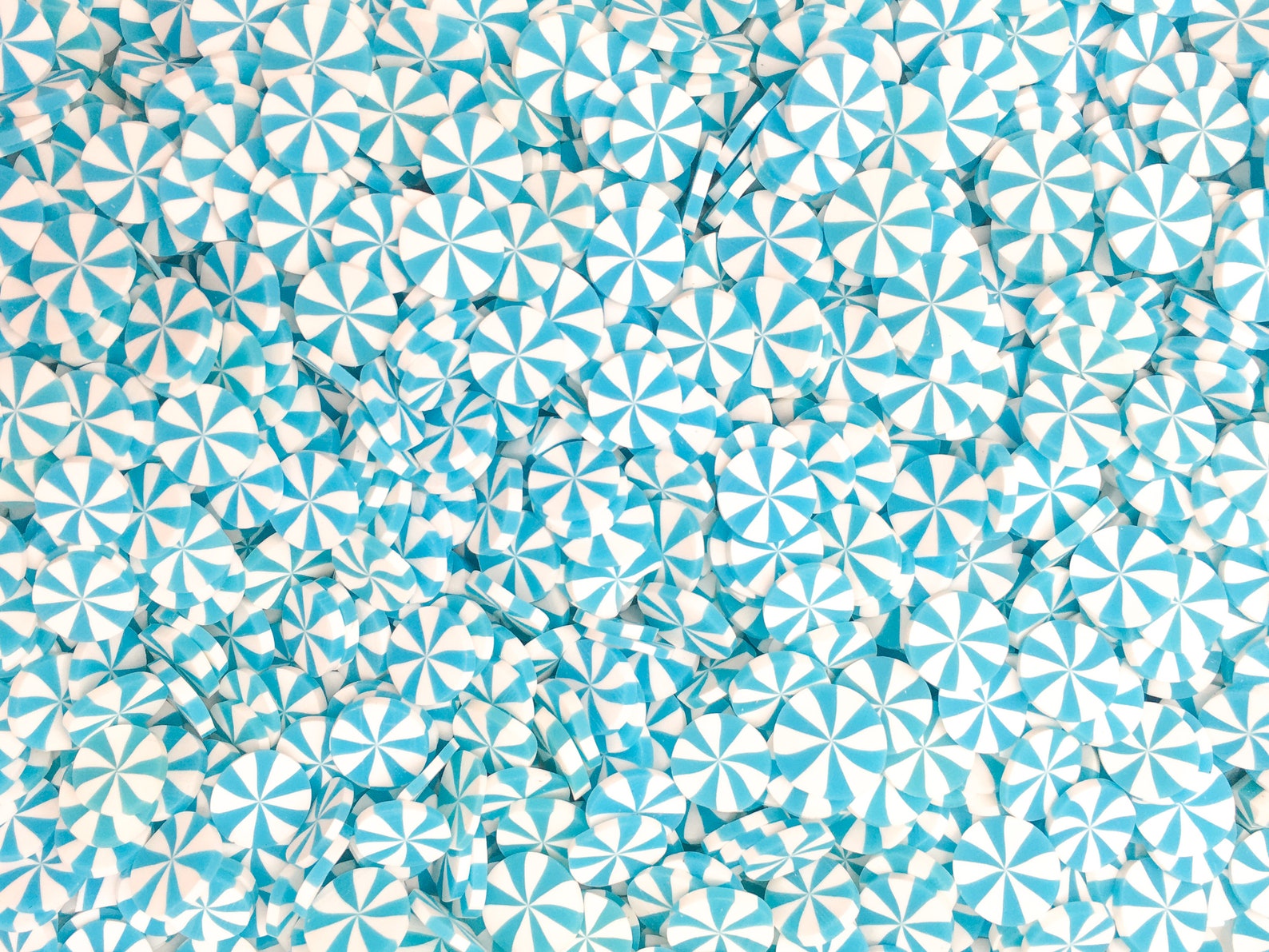 10mm Turquoise Blue Peppermint Polymer Clay NON EDIBLE Sprinkles ...