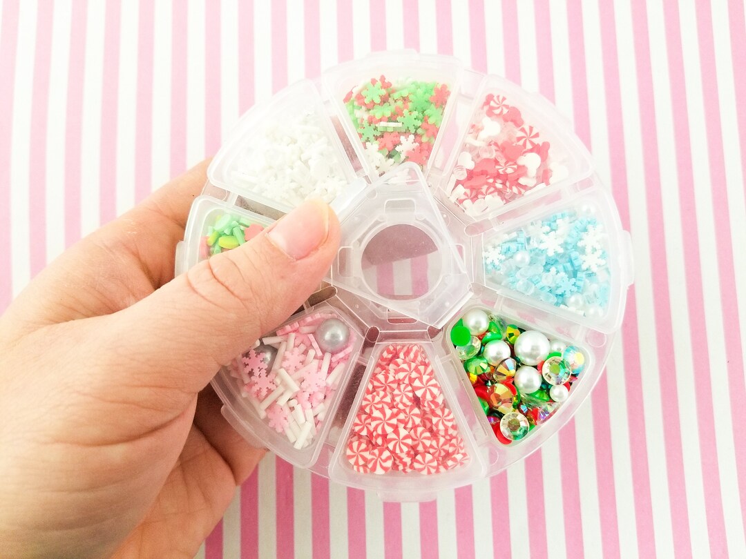 1 Wheel Christmas Winter Xmas Holiday Sprinkle Themed Polymer Sprinkle ...
