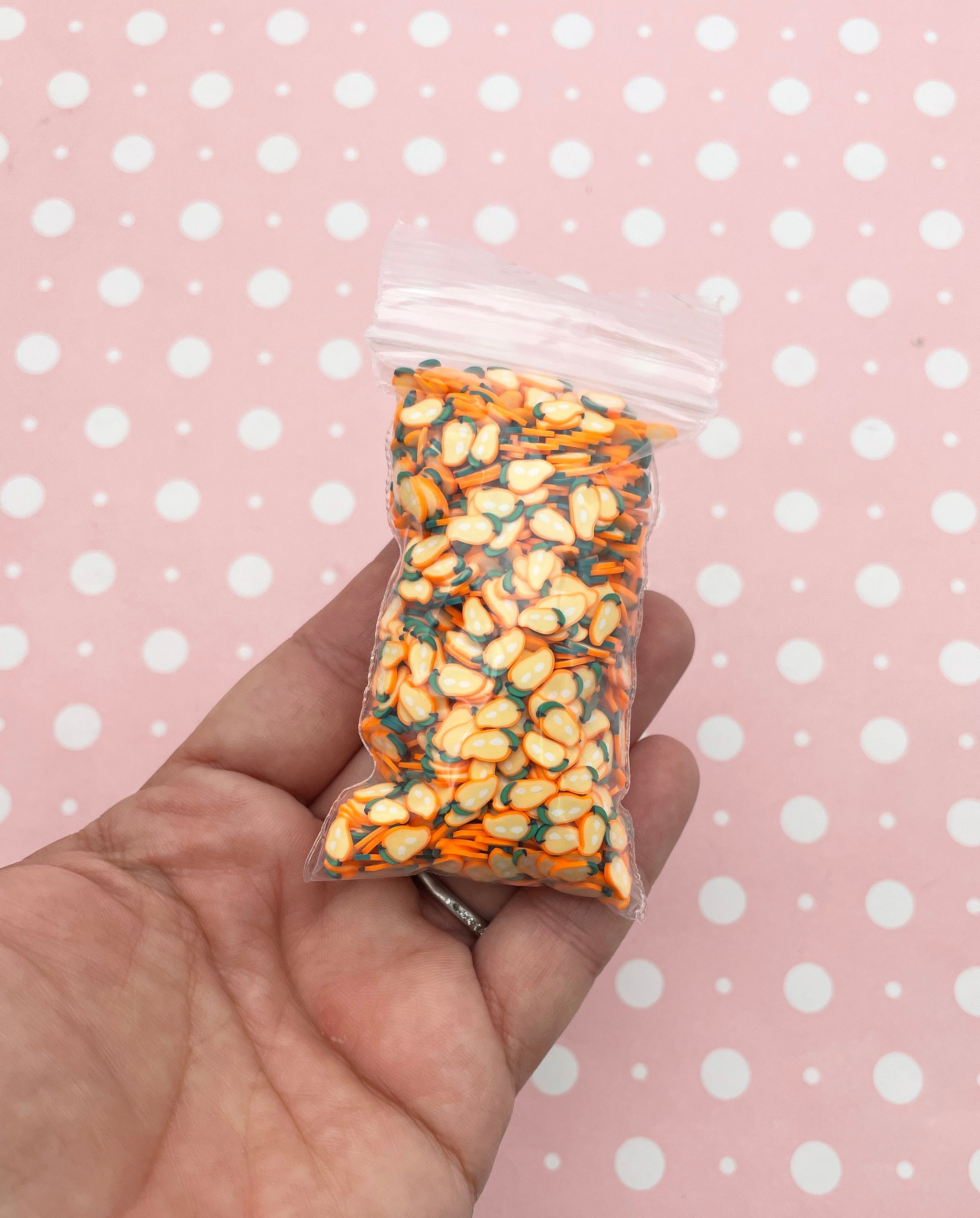 Small Mango Polymer Clay Kawaii Fake Sprinkles, NON EDIBLE Fimo Fake ...