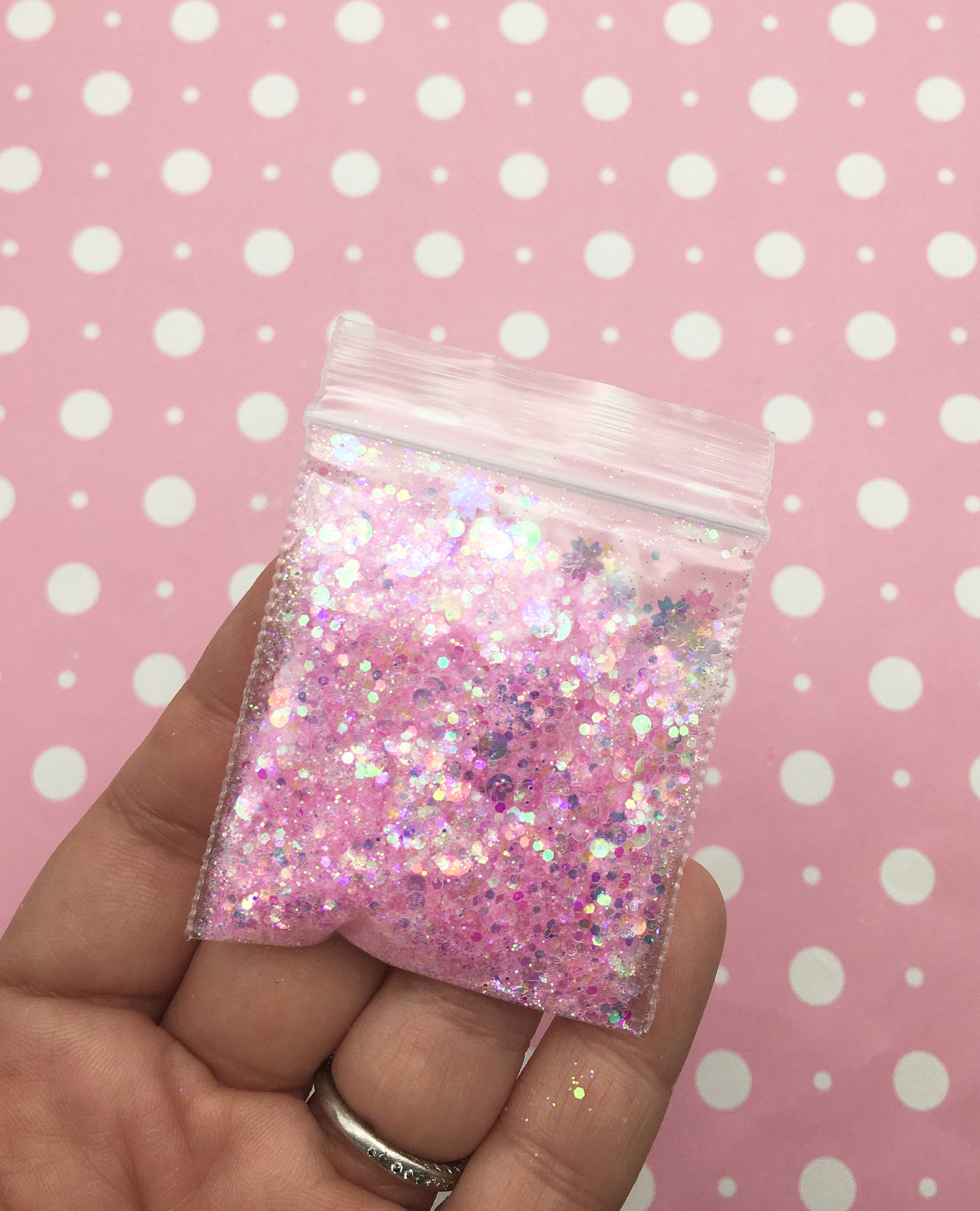 Pink Pixie Dust Iridescent Shift Assorted Shape Glitter Pick - Etsy