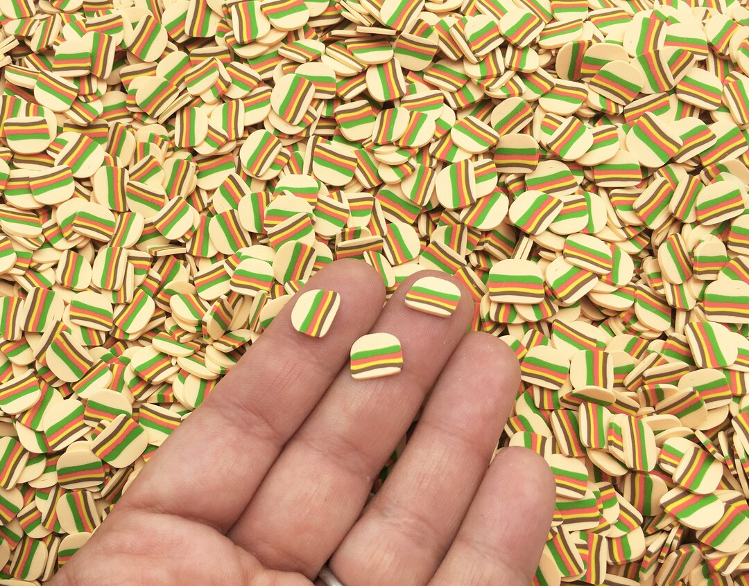 Larger Size Hamburger NON EDIBLE Polymer Clay Burger Sprinkles, Fimo ...