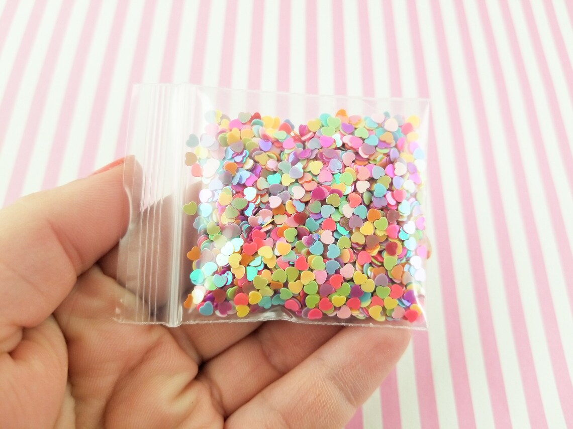 Multicolor Iridescent Shift Heart Glitter Pick Your Amount - Etsy