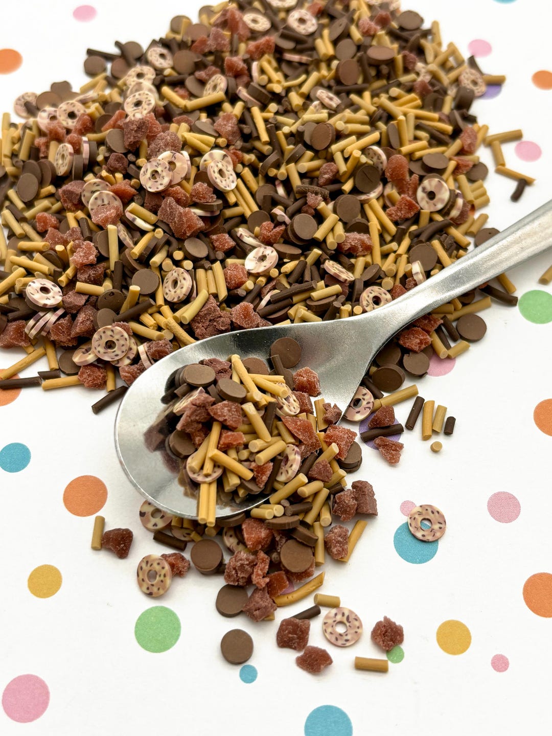 Chocolate Toffee Crumble Polymer Clay Fake Sprinkles, Decoden Fake Bake ...
