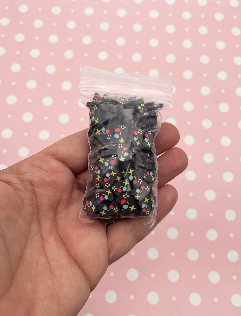 Game Controller Polymer Clay Gamer Slices Faux Sprinkles - Etsy