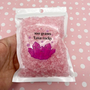 100 Grams Acrylic Silica Sand, Clear Light Pink Acrylic Fake Lava Geode ...