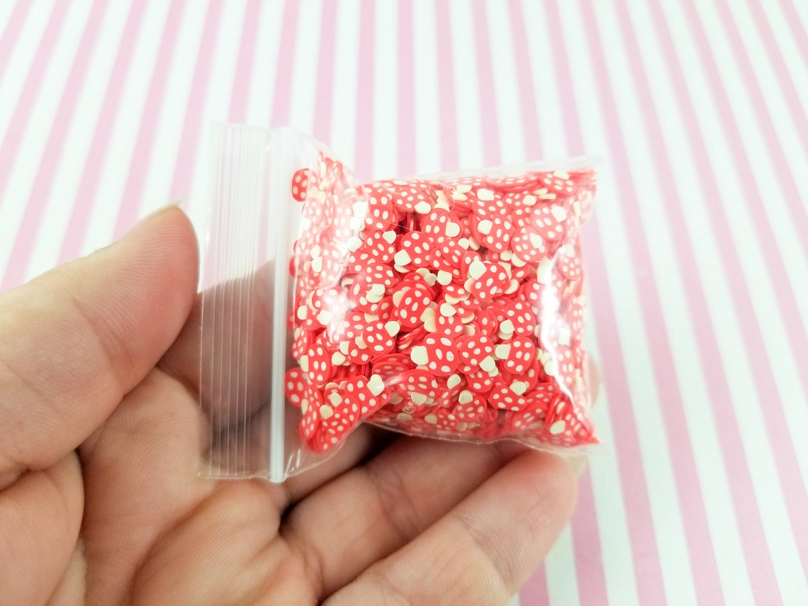 Mushroom Toadstool Polymer Clay Kawaii Fake Sprinkles Fimo - Etsy
