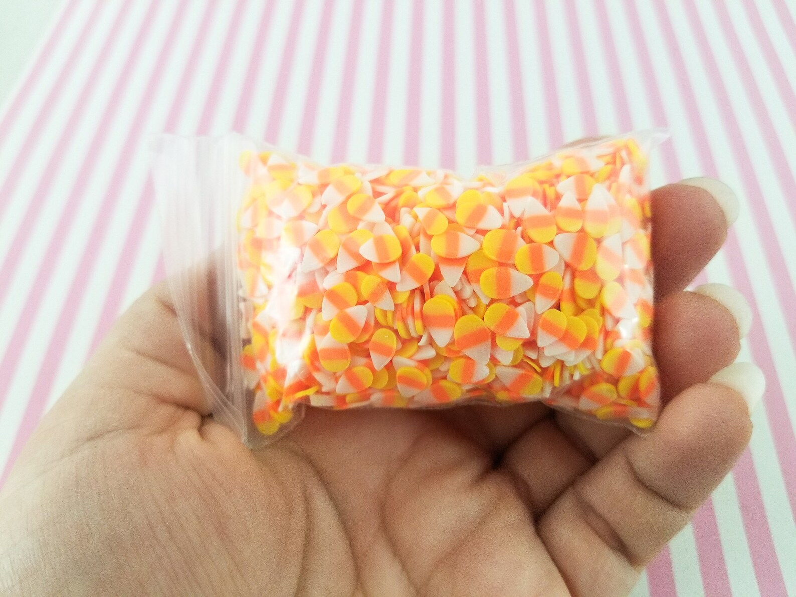 CANDY CORN Halloween Orange Candy Corn Sprinkle Slices | Etsy