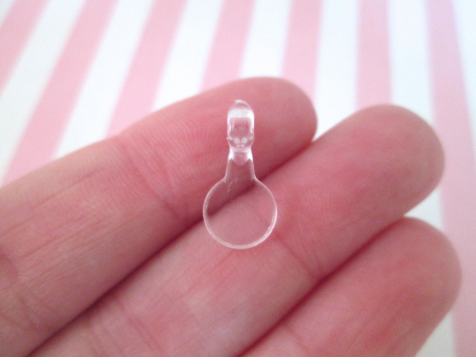 25 Glue on Plastic Bails, Flat Pad Jewelry Findings, H473 - Etsy