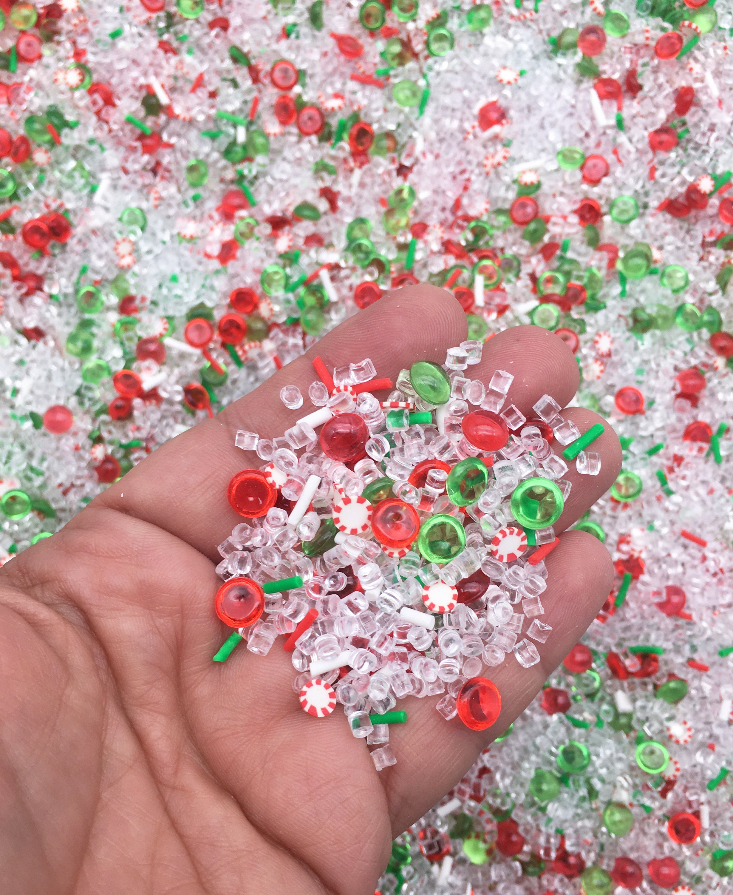 100 Grams Iced Peppermint Christmas Holiday Fishbowl Resin - Etsy