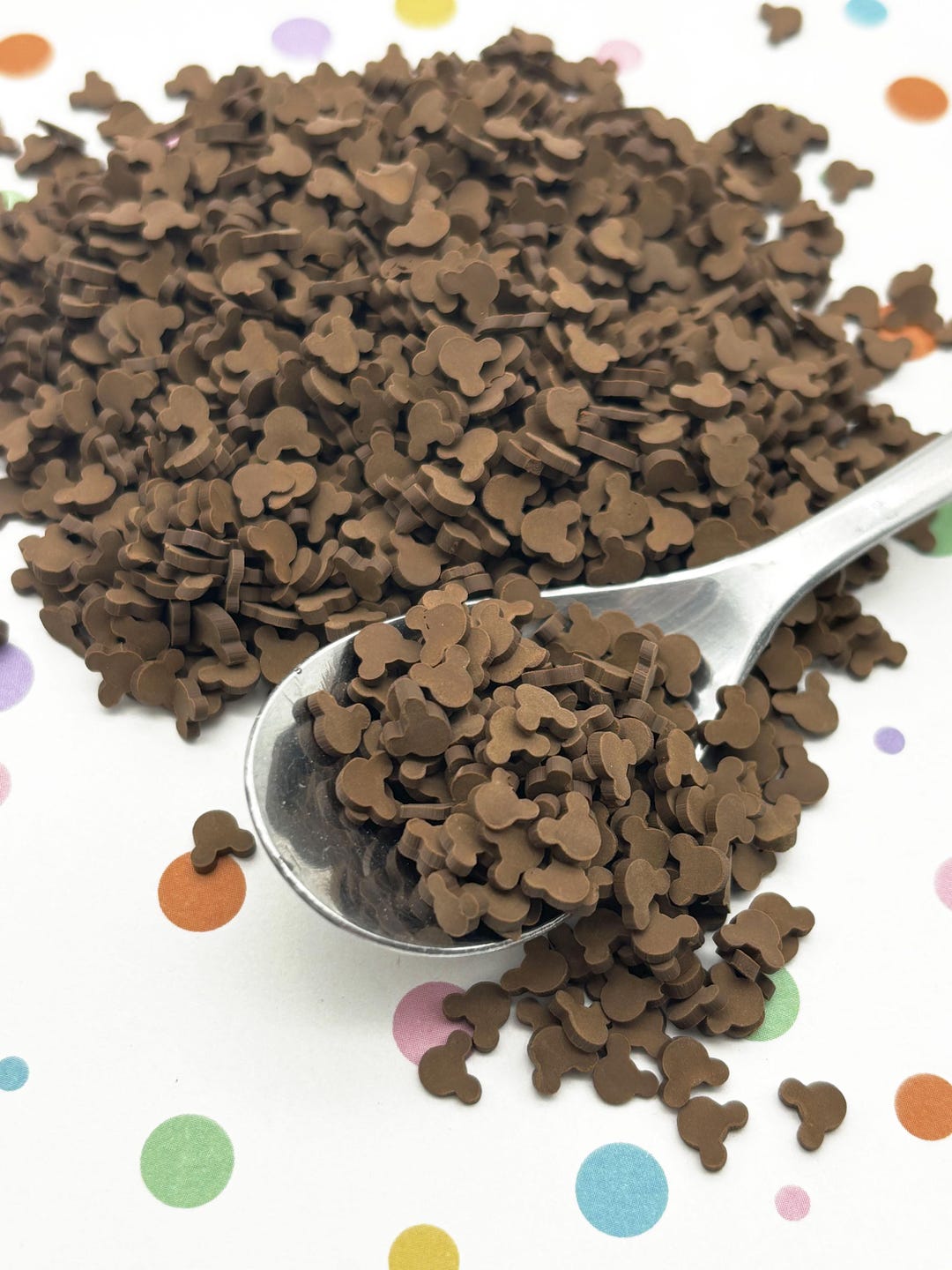 CHOCOLATE BROWN Mouse Ear Polymer Clay Fake Sprinkles, Fake Bake Fimo ...