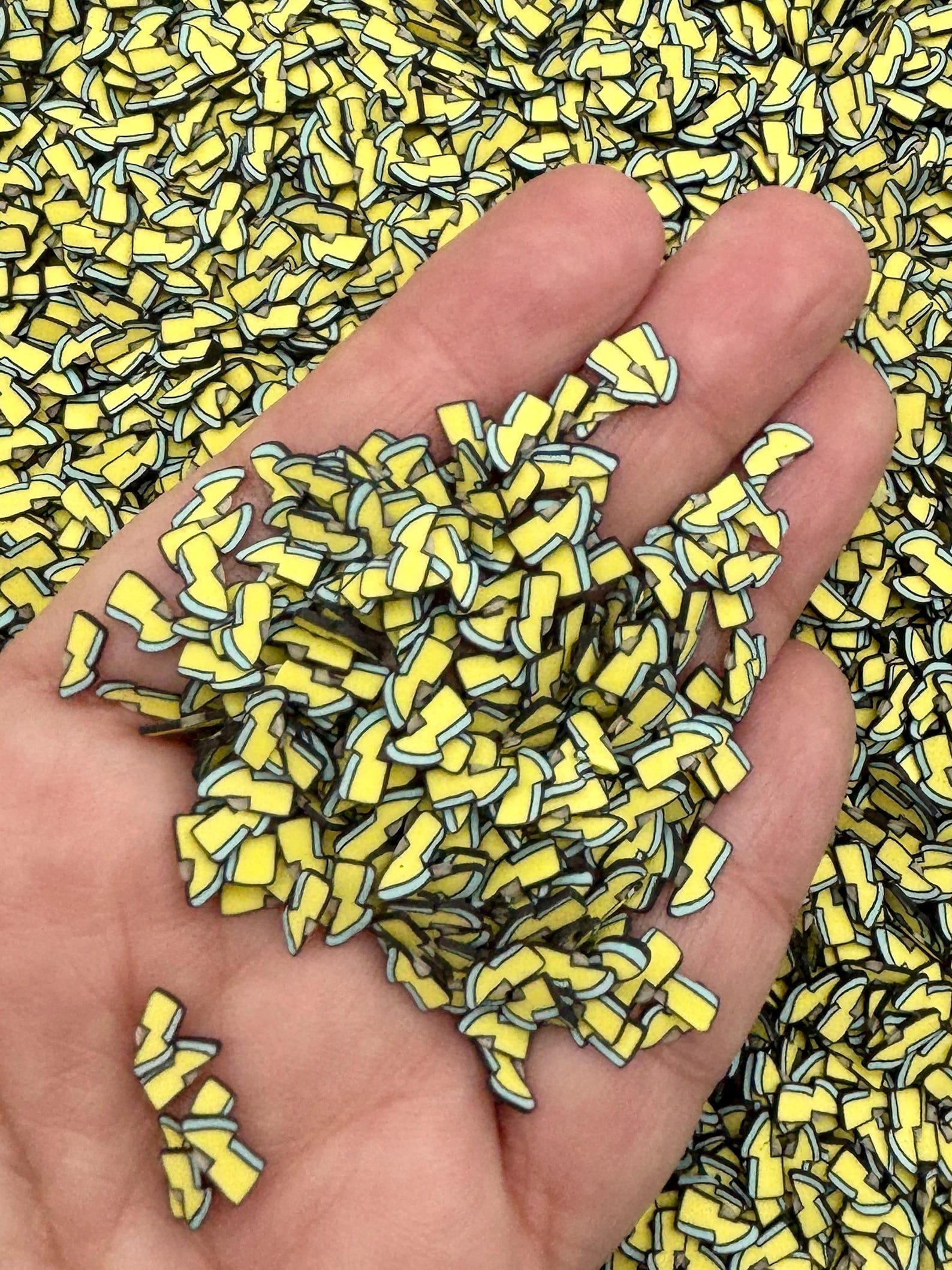 Small Lightning Bolt Polymer Clay NON EDIBLE Clay Sprinkles, Nail Art ...