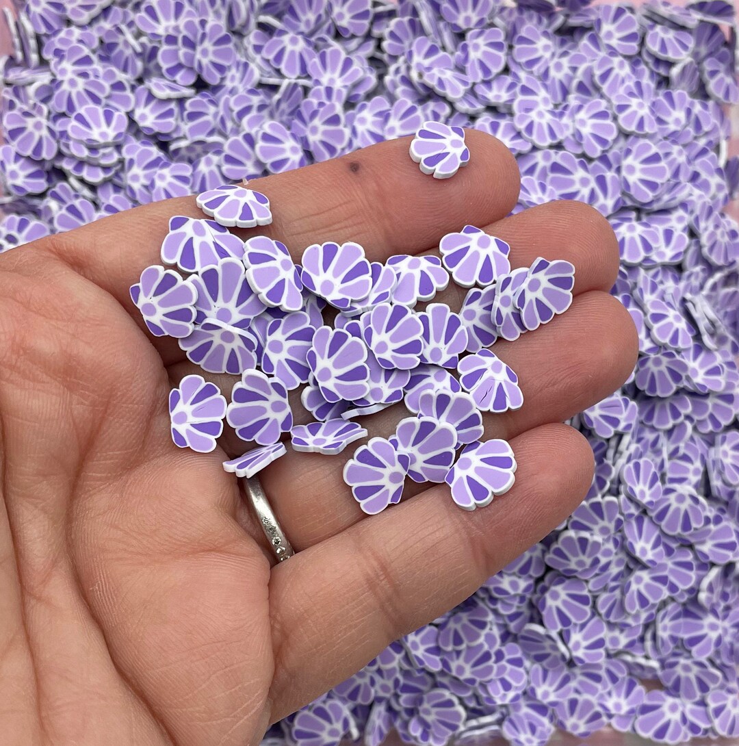 10mm Purple Clamshell Shell Slice, Mermaid Themed Beach Ocean Seashell ...
