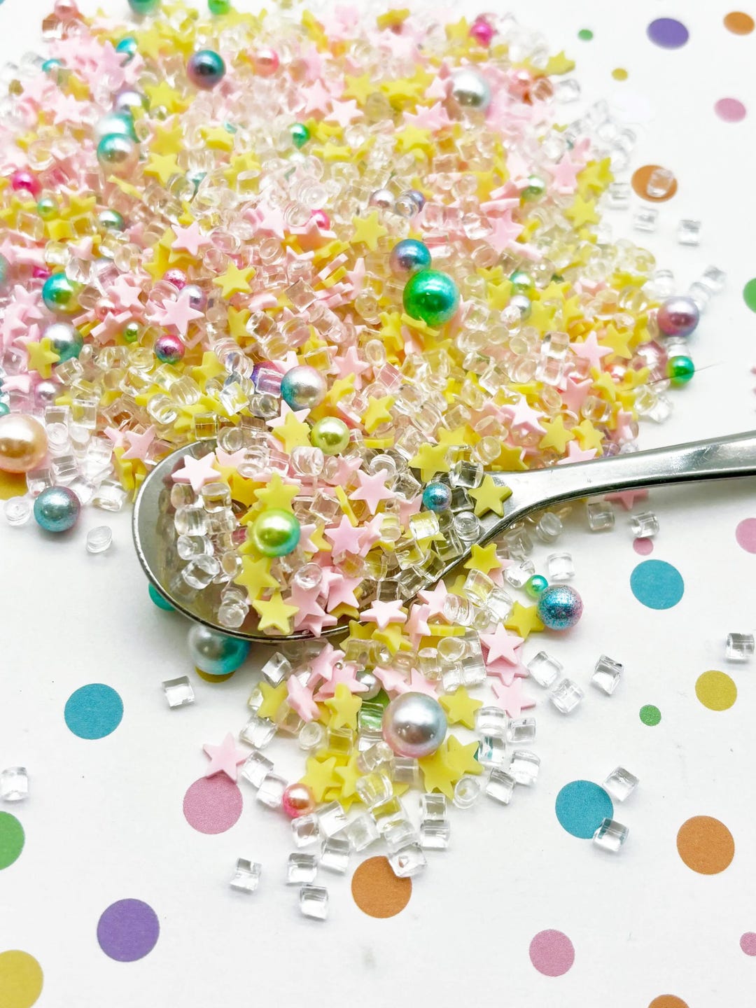 PIXIE DUST Sugar Scrub Mix With Pearls + Star Polymer Clay Sprinkles ...