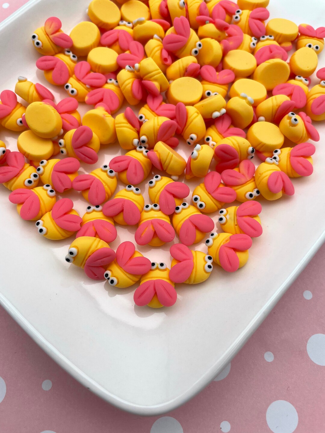 6 Cute Honey Bee Cabochons, Cute Bug Cabs, 1279 - Etsy