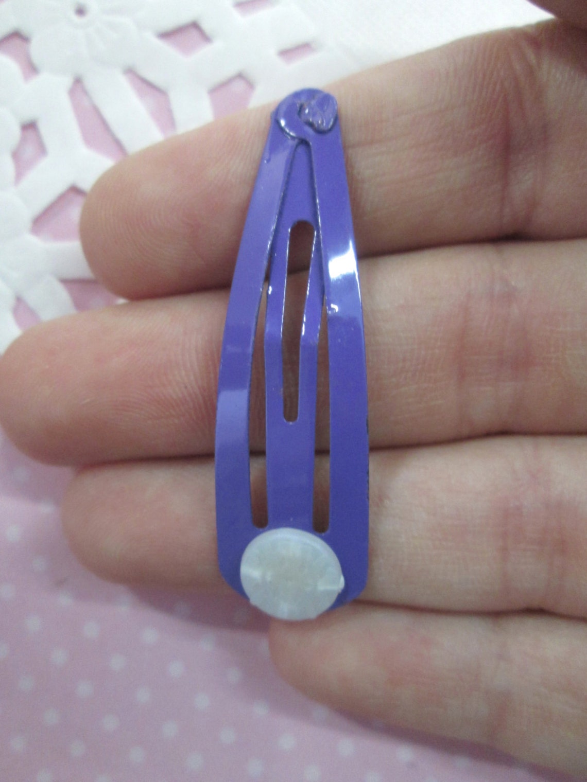 10 Purple Snap Hair Clip Barrettes With a Glue on Pad C256 - Etsy