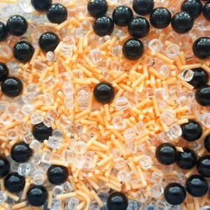 MANGO BOBA TEA Caviar Pearl Sprinkle Mix, Polymer Clay Fake Sprinkles ...