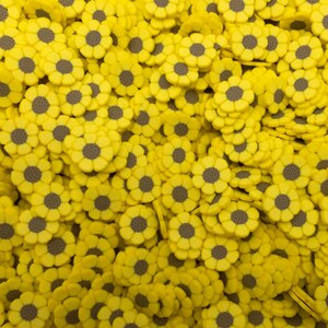 Larger Size Yellow Sun Flower Sprinkles, Fimo Fake Flower Slices, Resin ...