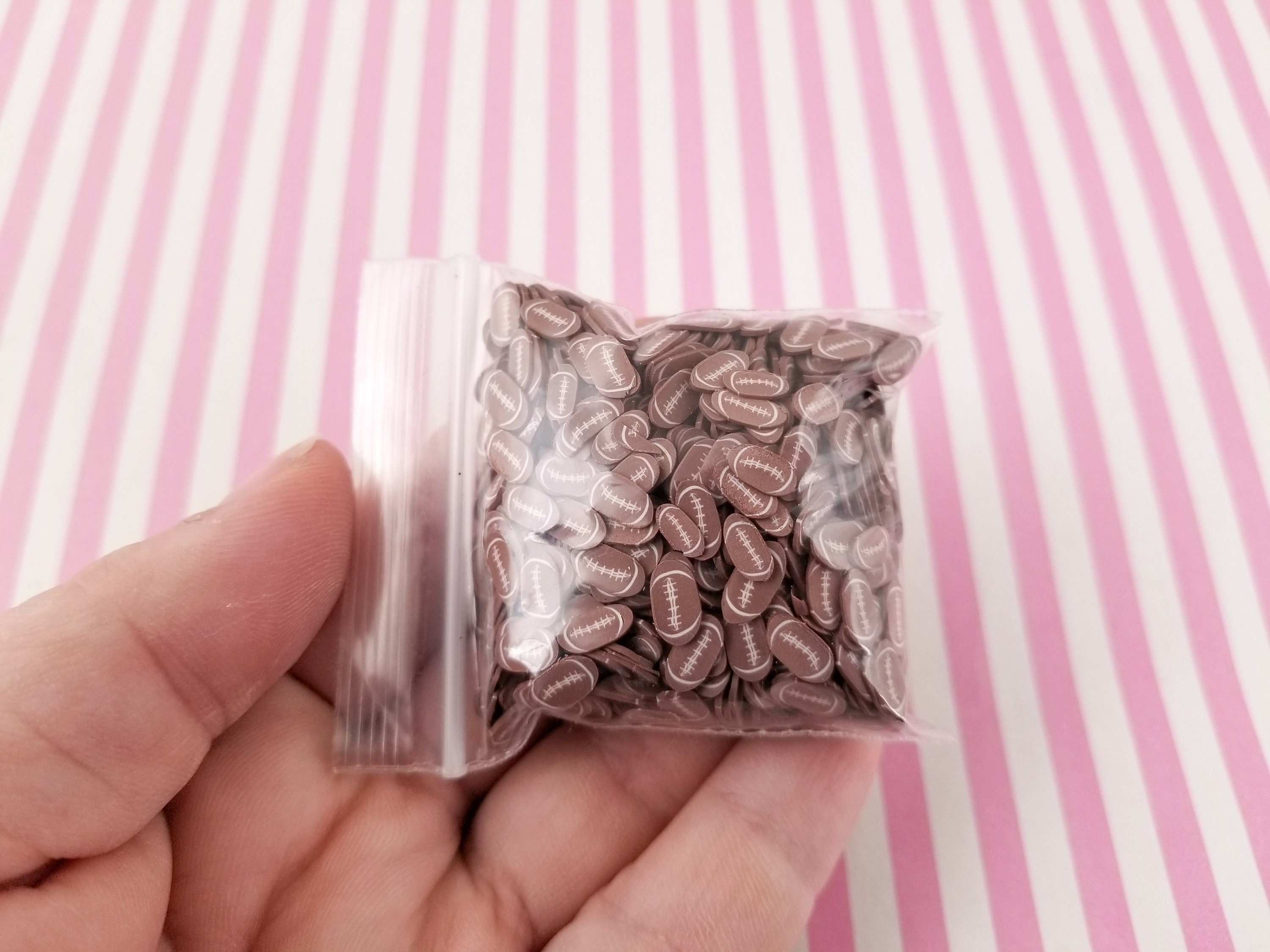 Football Fake Polymer Clay Slice Sprinkles Sport Nail Art - Etsy