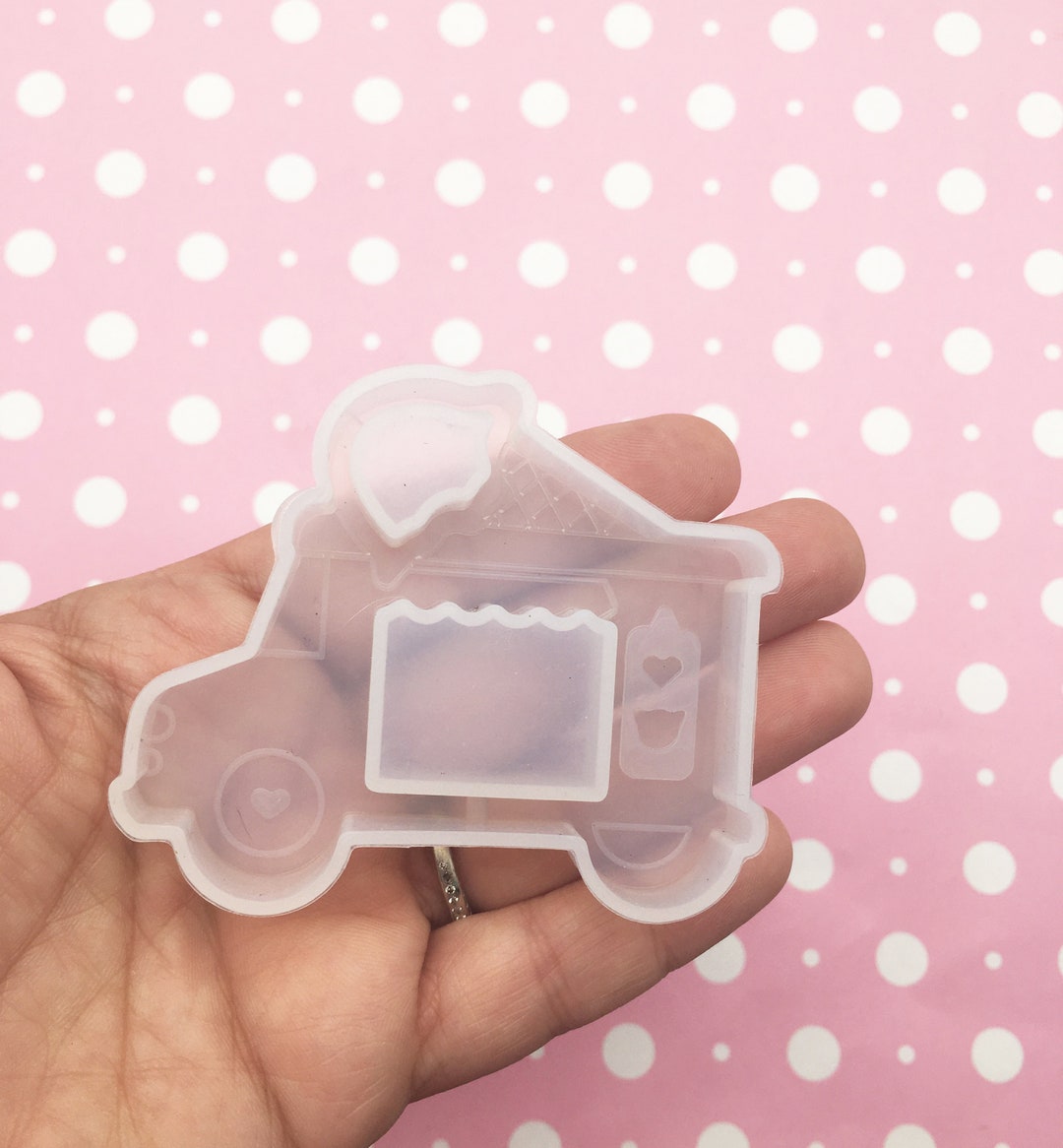 Kawaii Ice Cream Truck Shaker Waterfall Uv Mold for Cabochons, 1 Part ...