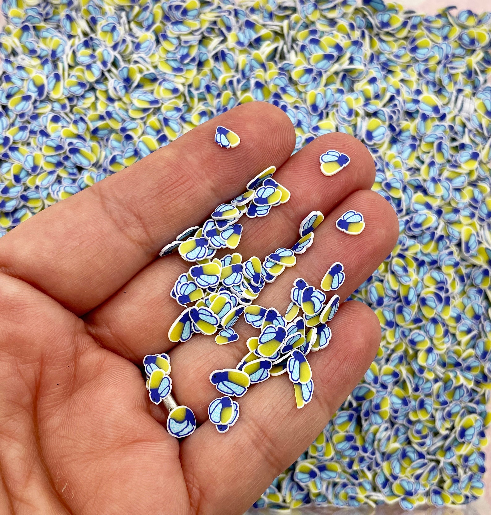 Small Glow in the Dark Firefly Bug Fake Polymer Clay Slice Sprinkles ...